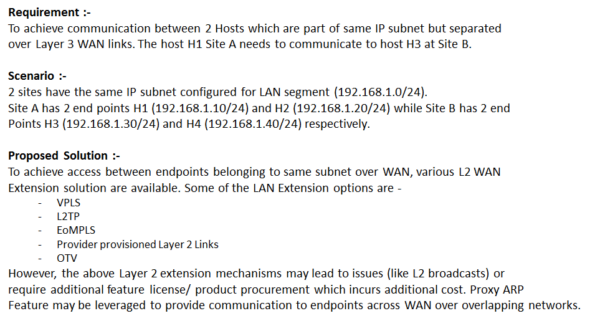 Proxy ARP for Layer 2 Extension - IP With Ease