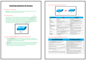 Switching Interview Questions & Answers - IP With Ease