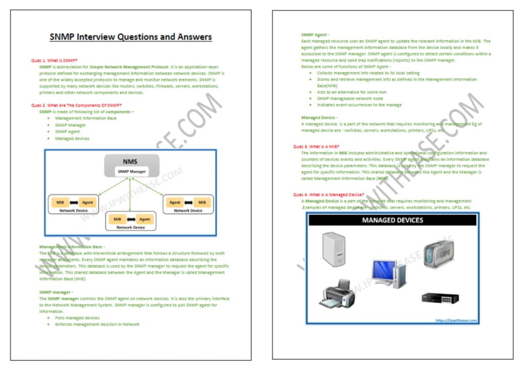 SNMP Interview Questions & Answers - IP With Ease