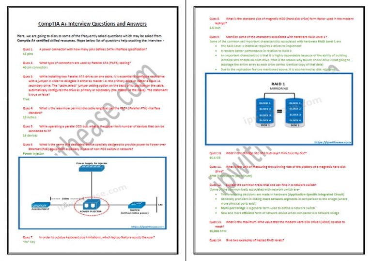 CompTIA A+ Interview Questions & Answers - IP With Ease