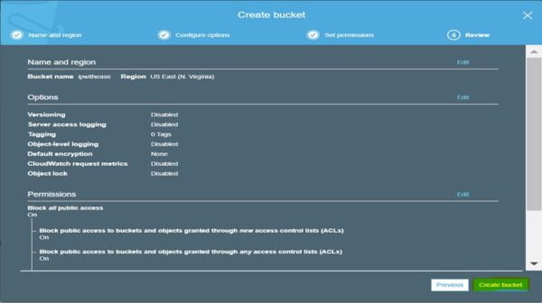 AWS S3 Bucket Creation - IP With Ease