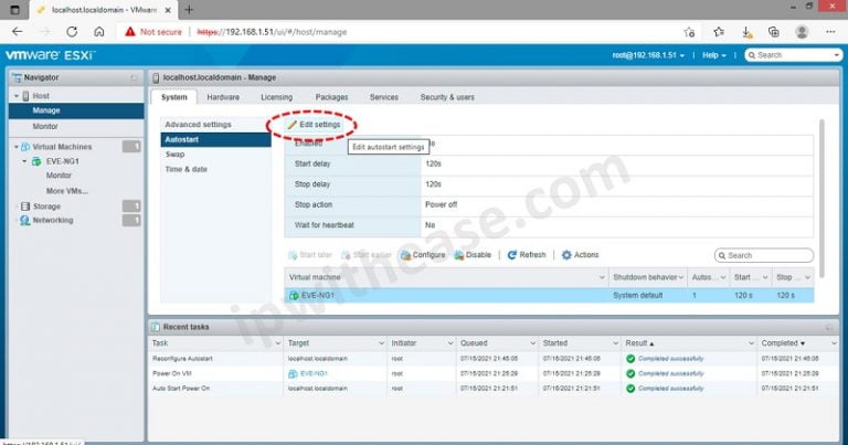 How to Configure VM AutoStart on VMware ESXi? - IP With Ease