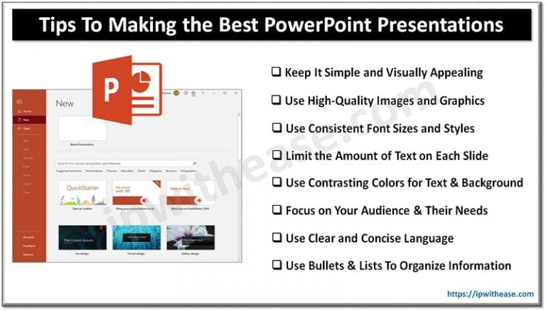 Tips To Making the Best PowerPoint Presentations - IP With Ease