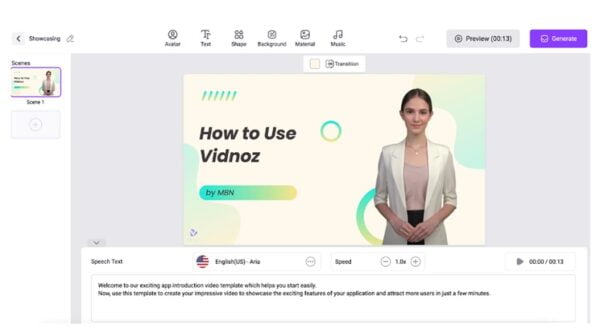 Vidnoz AI Review: Generate Engaging Al Video in 1 Minute - IP With Ease