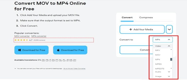 How to Easily Convert MOV to MP4 with Movavi? - IP With Ease